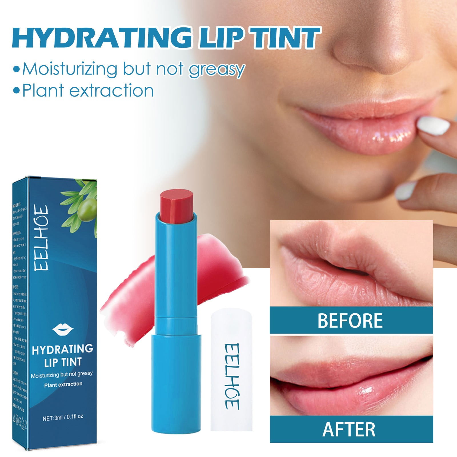 Hydrating Lip Tint Tinted Daily Lip Natural Ingredients Long Lasting ...