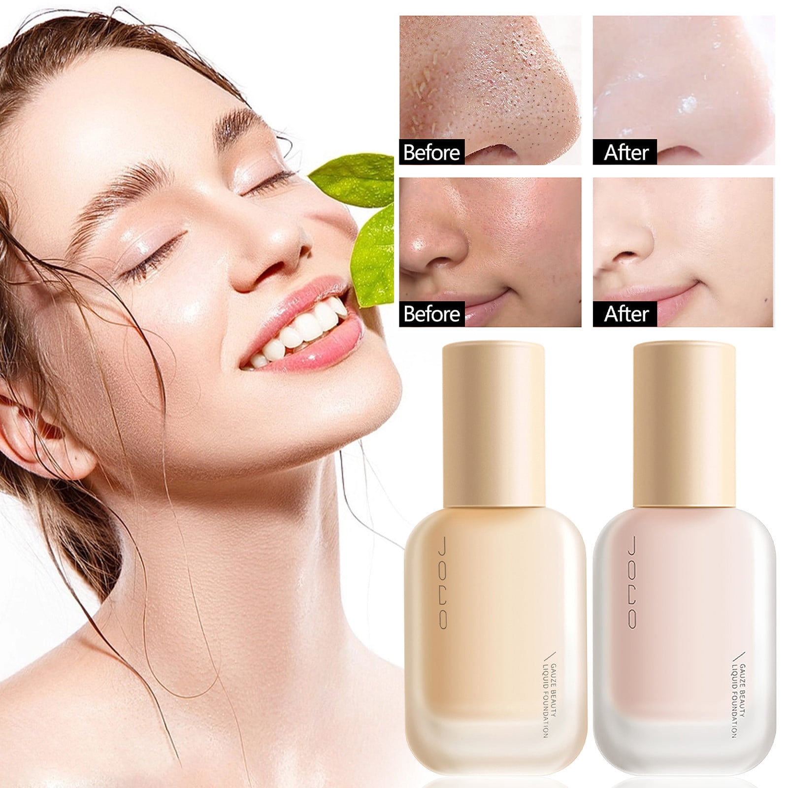 Hydrating Long Lasting Foundation, Lightweight Full Coverage, Oil-Free ...