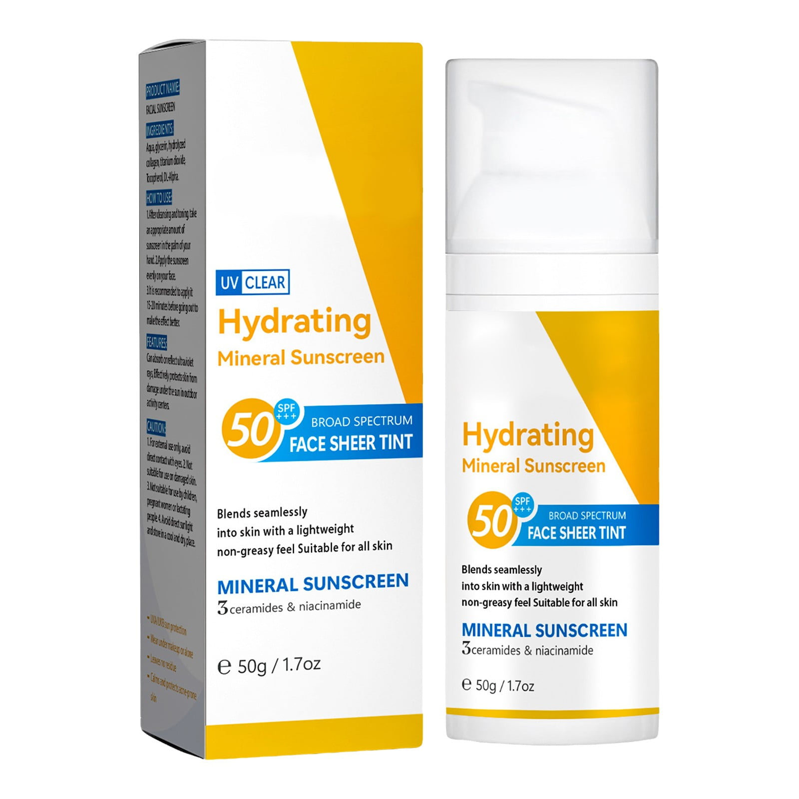 Hydrating Mineral Sunscreen SPF 50 Refreshing Hydrating Sheer Sunscreen ...