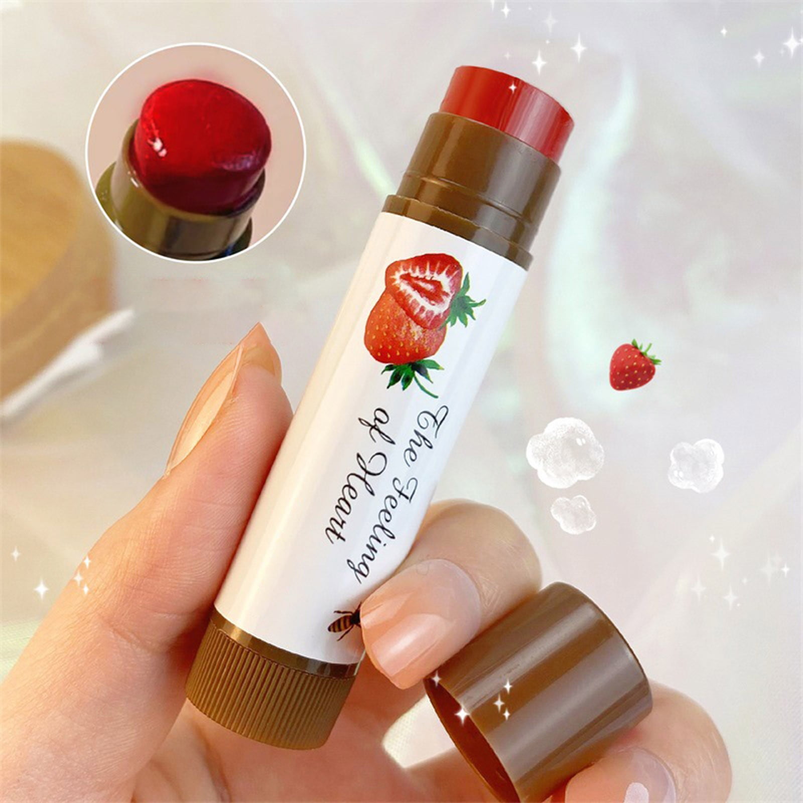 Hydrating Tinted Lip Balm Set, Fruit Flavored Lip Care with Shea Butter ...