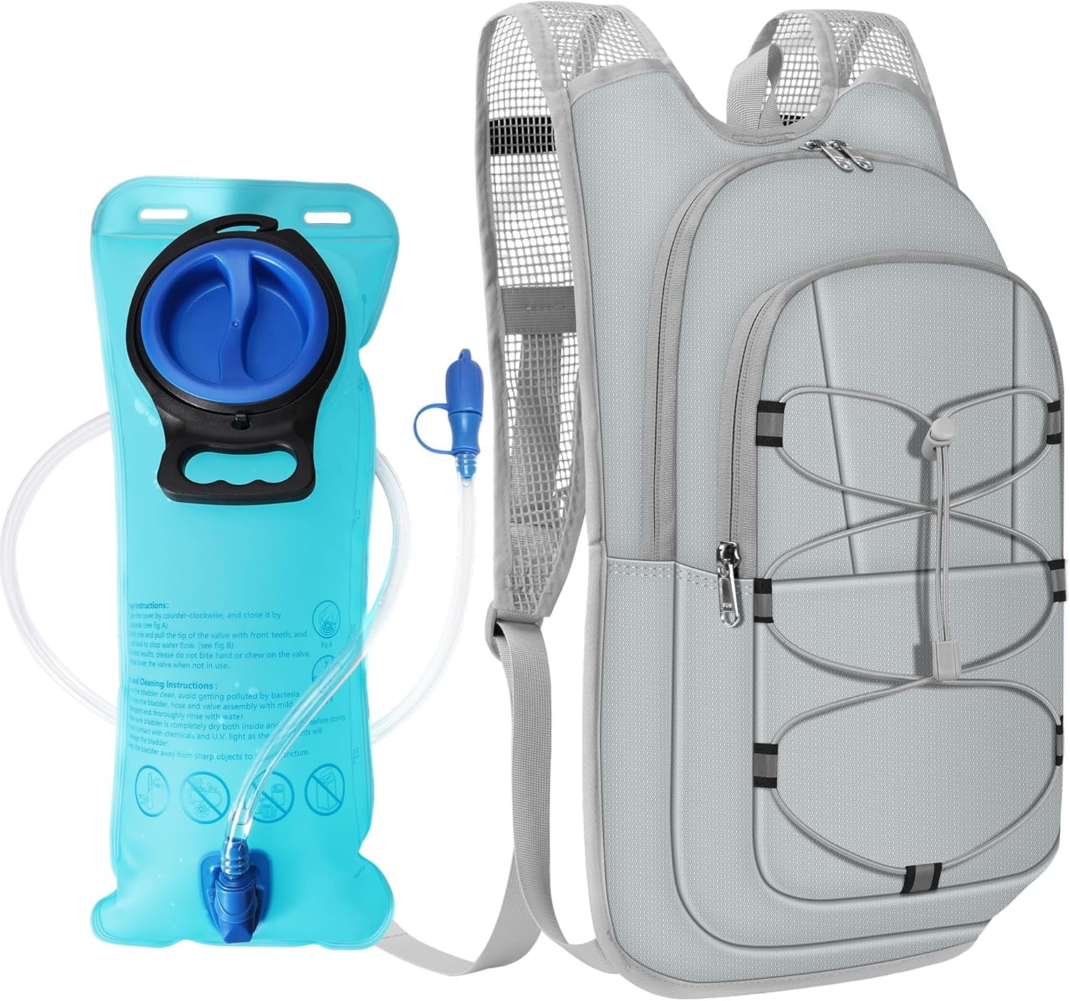 Hydration Backpack - Lightweight Water Backpack with 2L Water Bladder ...