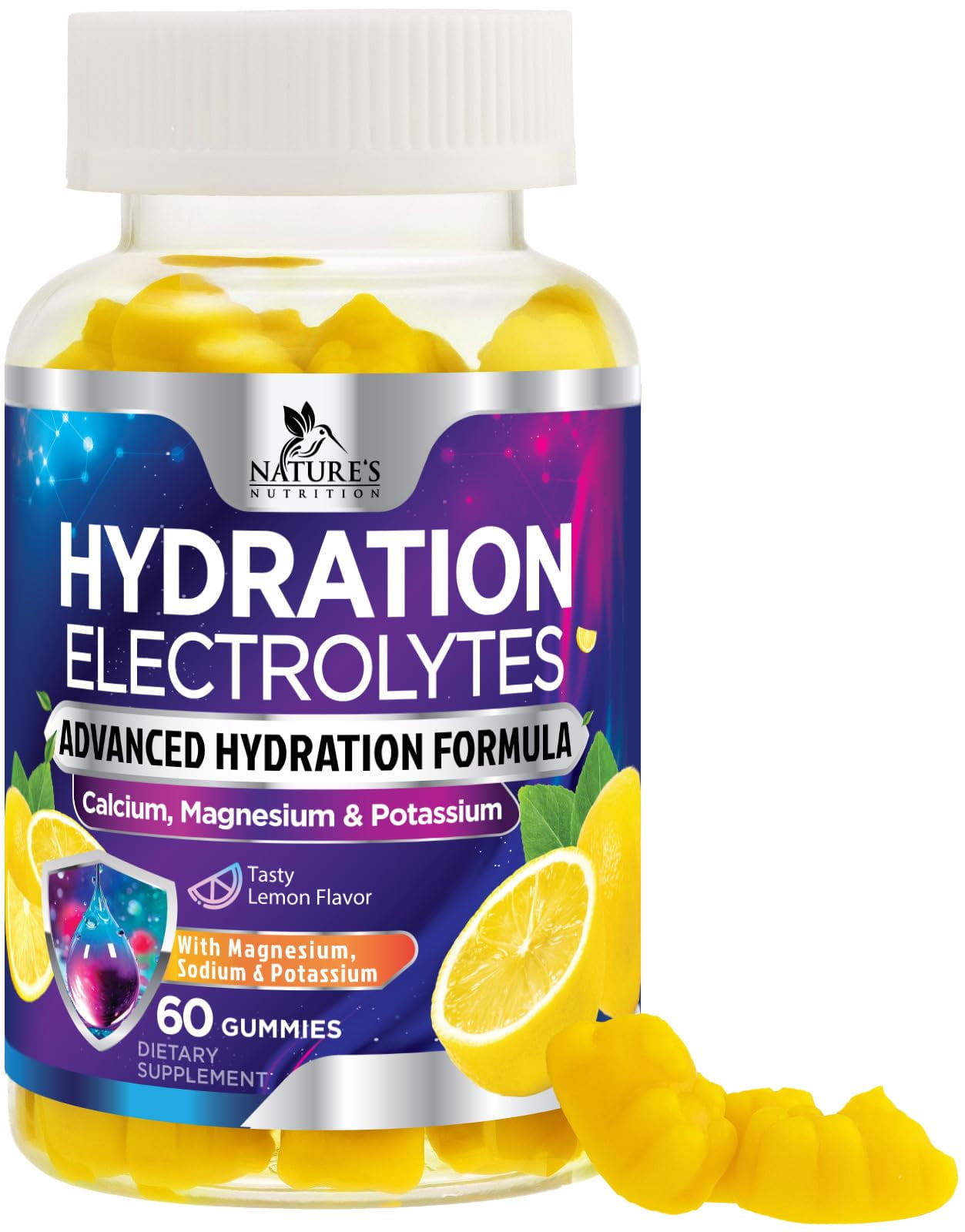 Hydration Electrolyte Gummies - Daily Liquid Replenisher Gummy ...