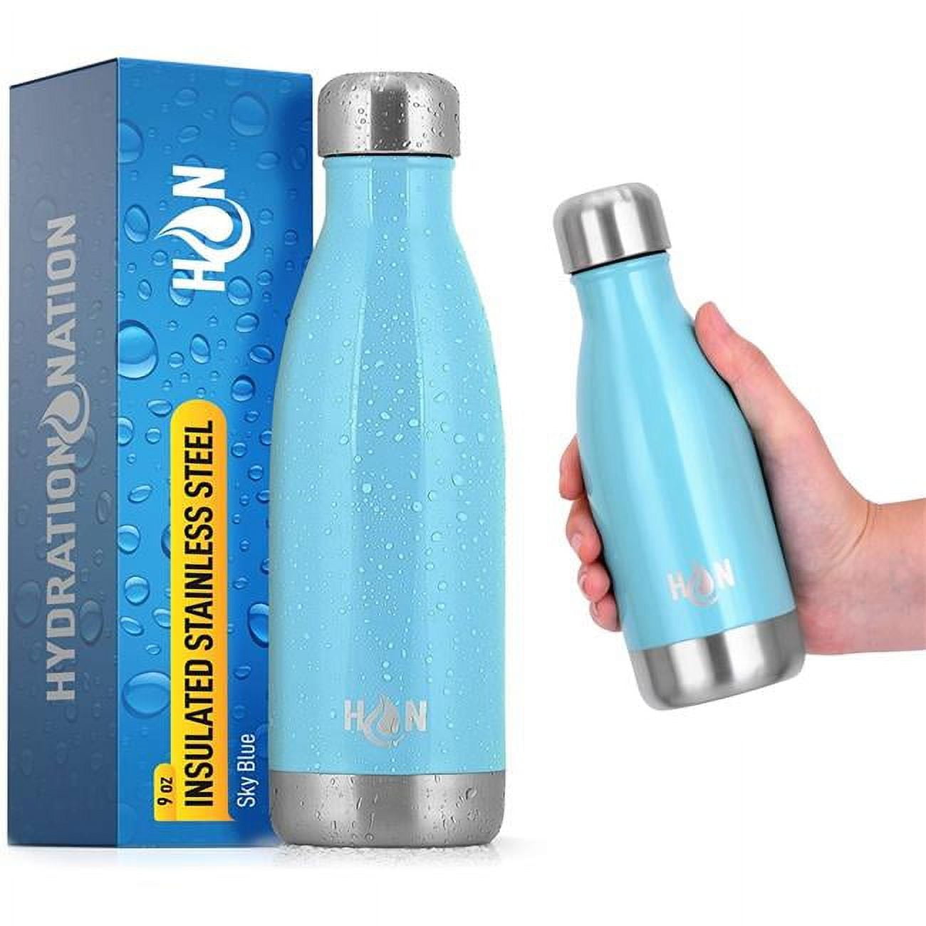 Hydration Nation Stainless Steel Water Bottle Double Wall Insulated ...