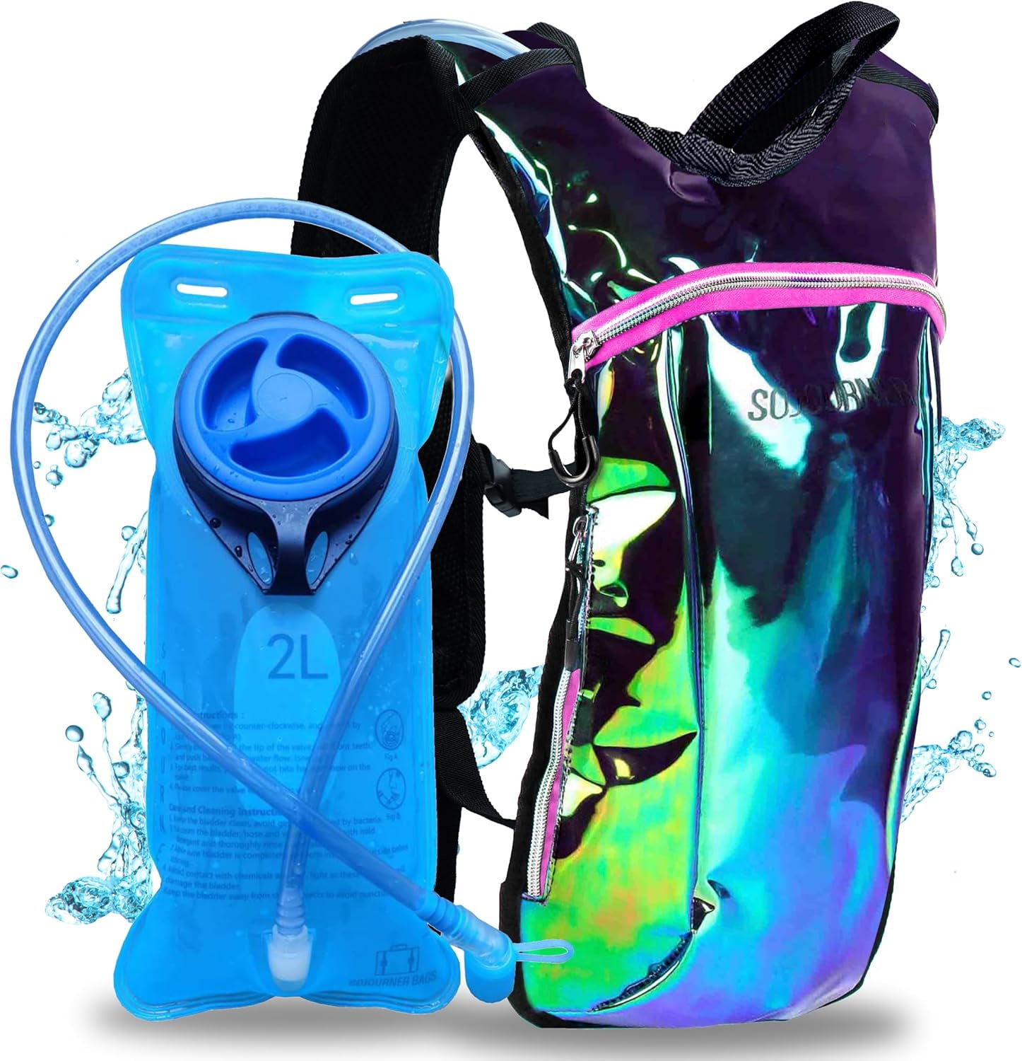 Hydration Pack, Hydration Backpack - Water Backpack with 2l Hydration ...