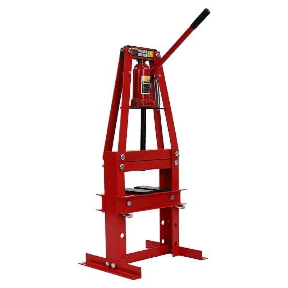 Hydraulic 6 Ton A-Frame Garage Floor Adjustable Shop Press with Plates ...