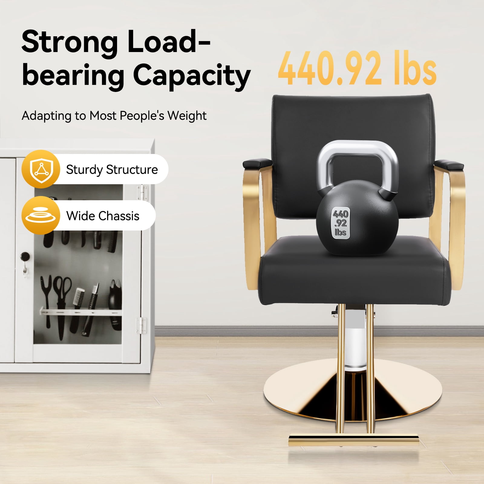 Hydraulic Barber Chair Adjustable Salon Beauty Spa Hair Styling Salon ...