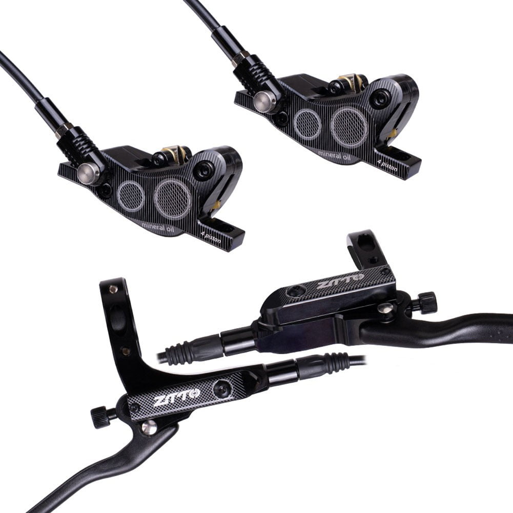 Hydraulic Brakes Set for Bicycle Disc 4 Pushes Piston Mountain Bike ...