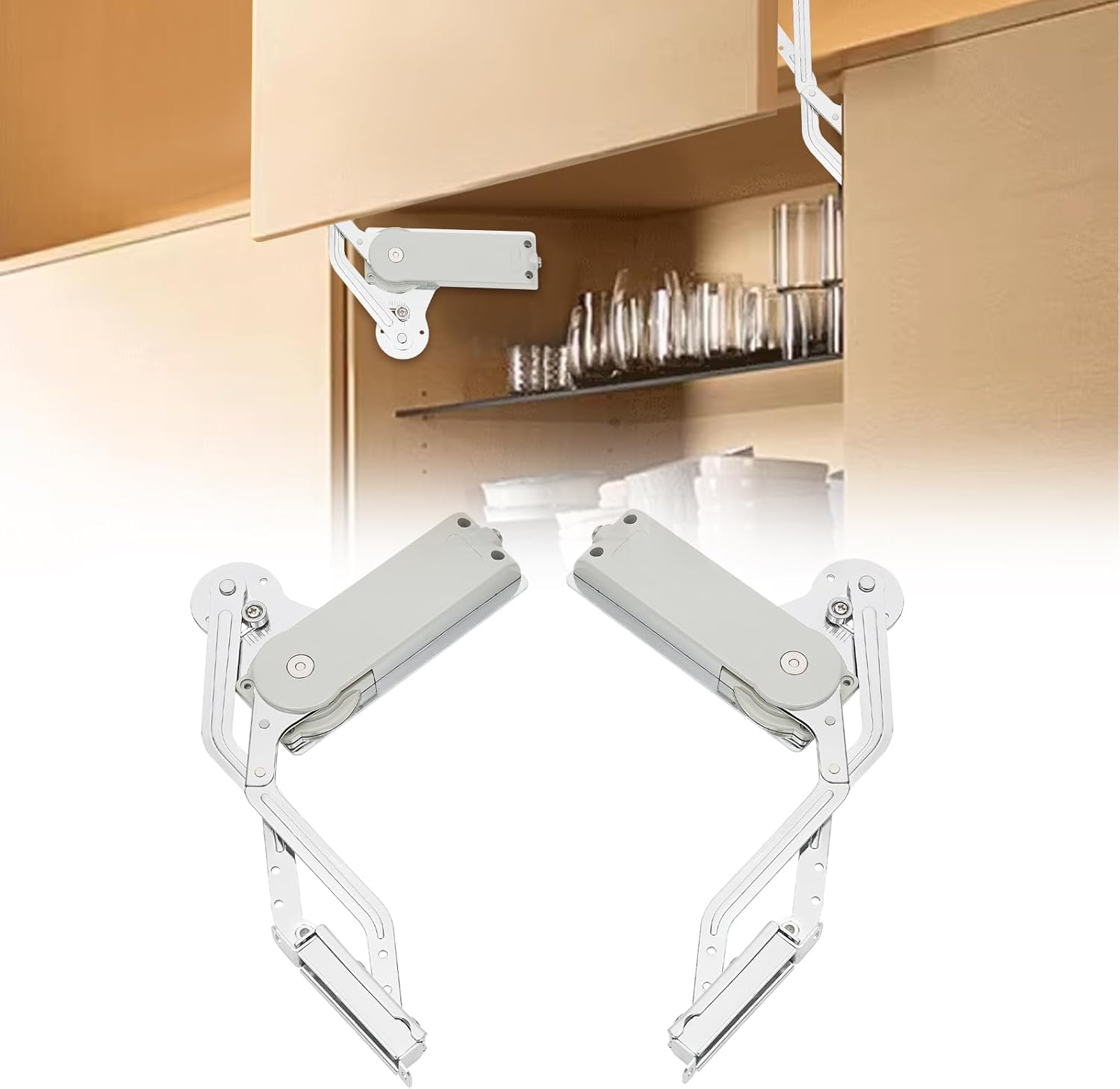 Hydraulic Buffer Cabinet Door Hinges, Vertical Swing Lift Up 7.72-8 ...