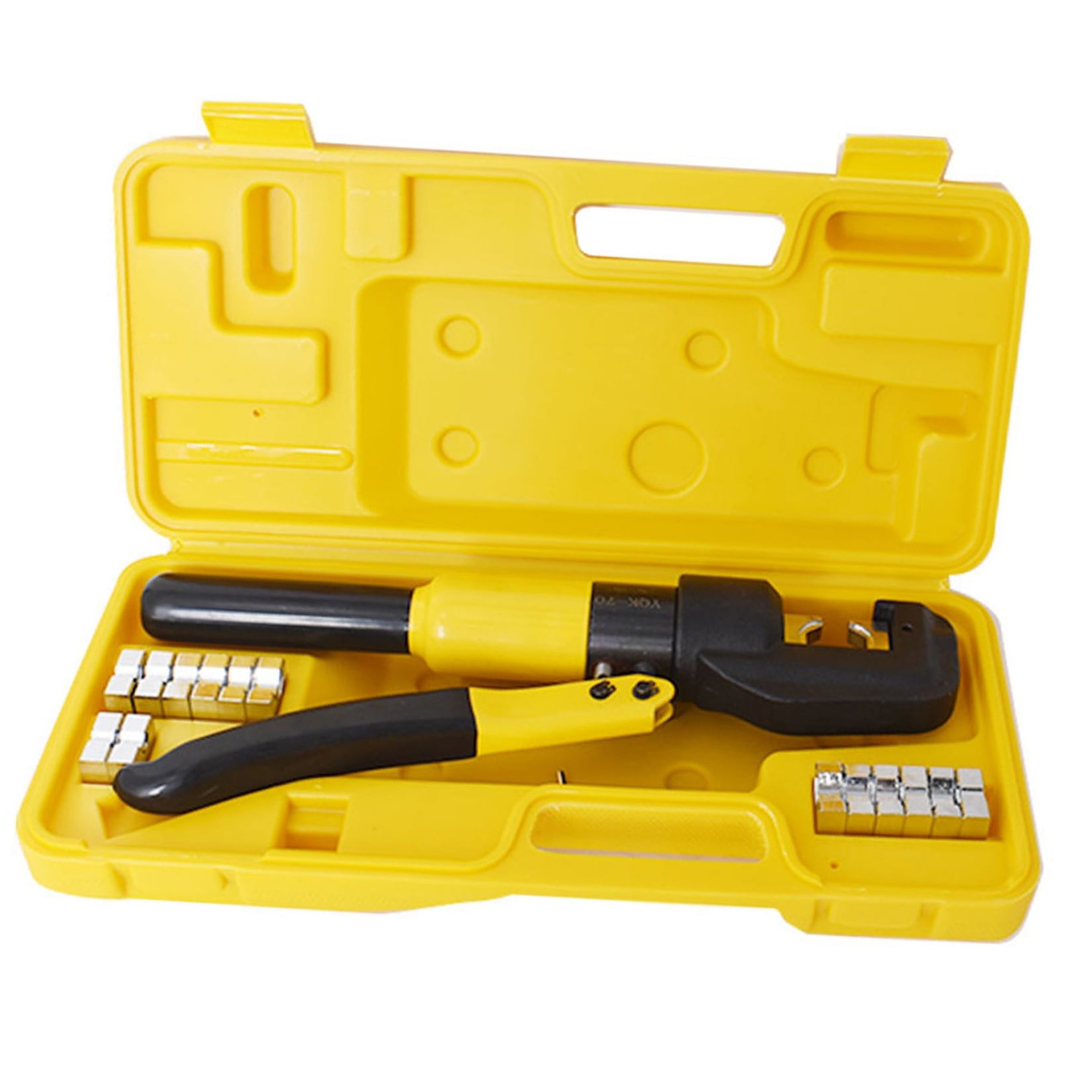 Hydraulic Cable Crimper Hand Tool 10 Ton 9 Dies Wire Terminals ...