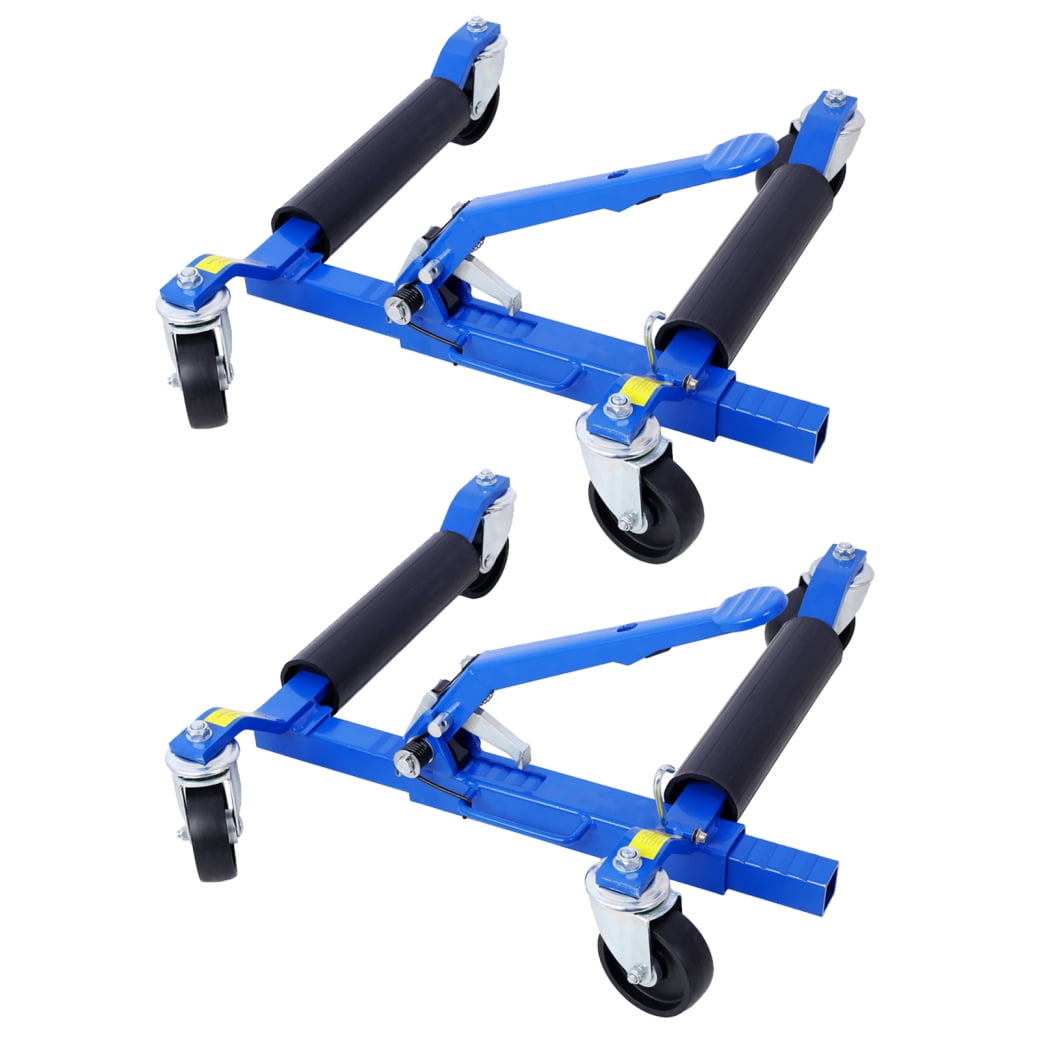 Hydraulic Car Wheel Dolly with Ratcheting Foot Pedal Lift - 1250 lbs ...