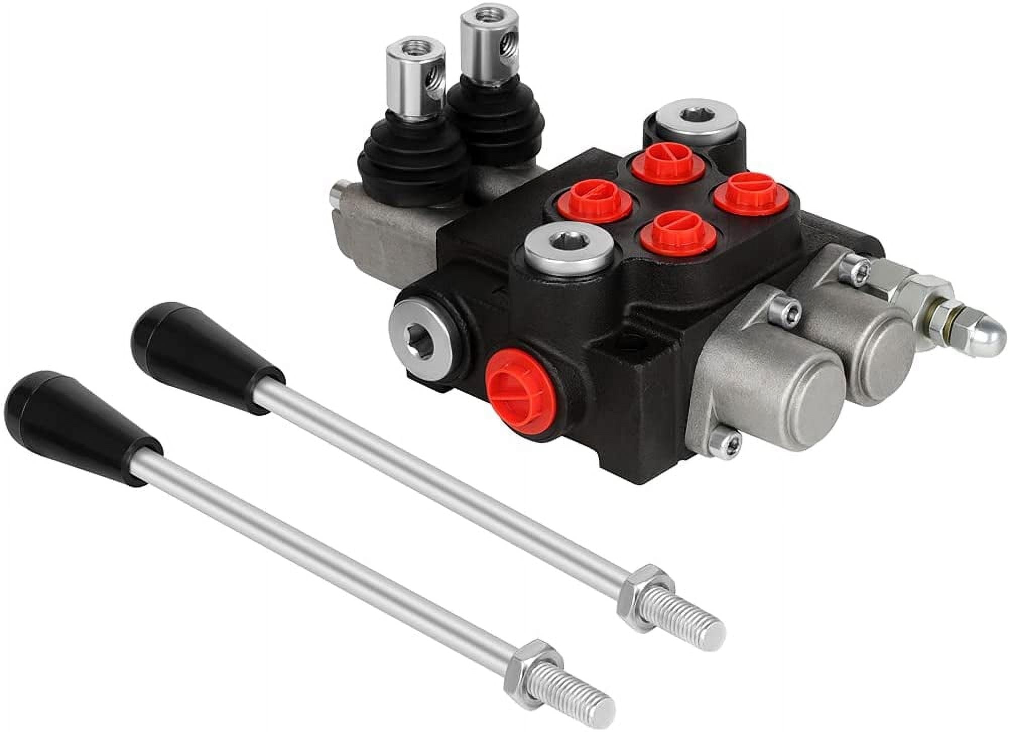 Hydraulic Control Valve 2 Spool 11 GPM SAE Ports Adjustable Relief ...