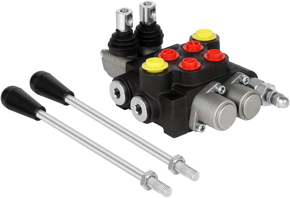 Hydraulic Control Valve 2 Spool 13 GPM SAE Ports Adjustable Relief ...