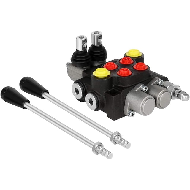 Hydraulic Control Valve 2 Spool 13 GPM SAE Ports Adjustable Relief ...