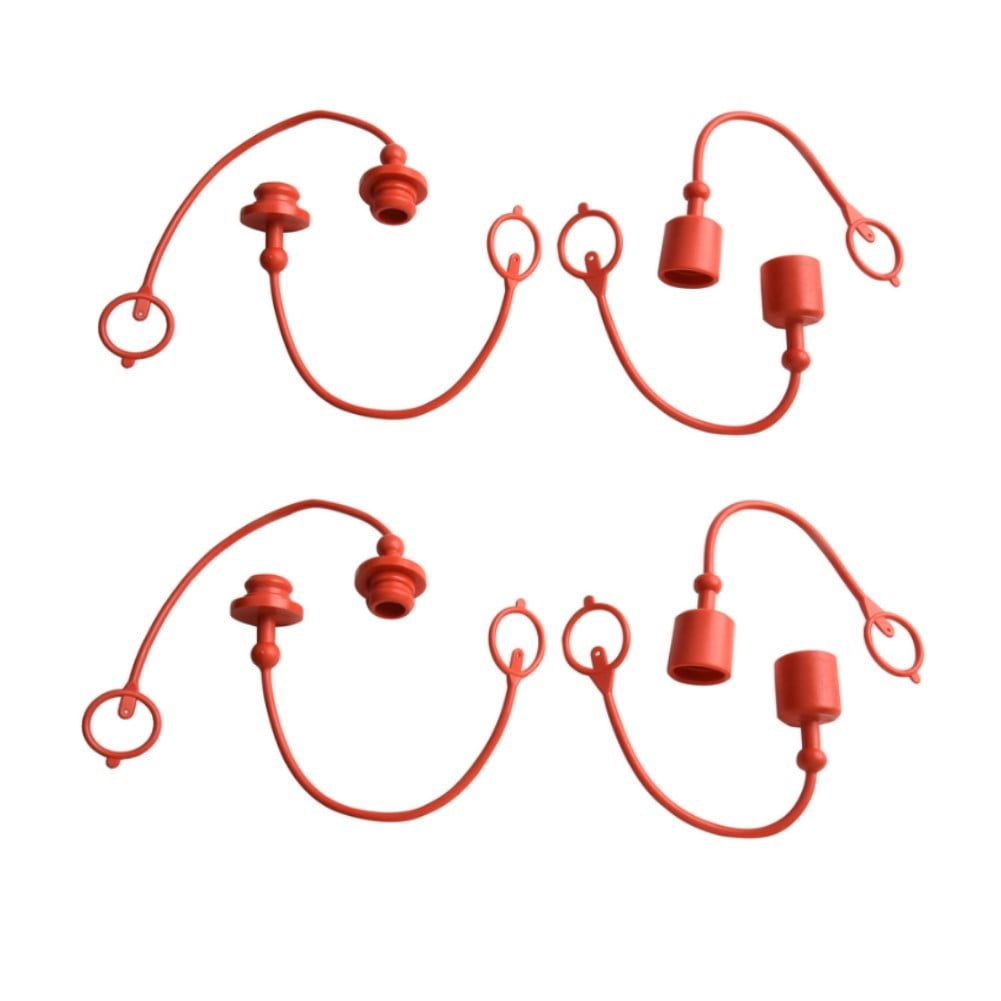 Hydraulic Coupling Dust Cap Set Red Rubber Male Female Covers for ...