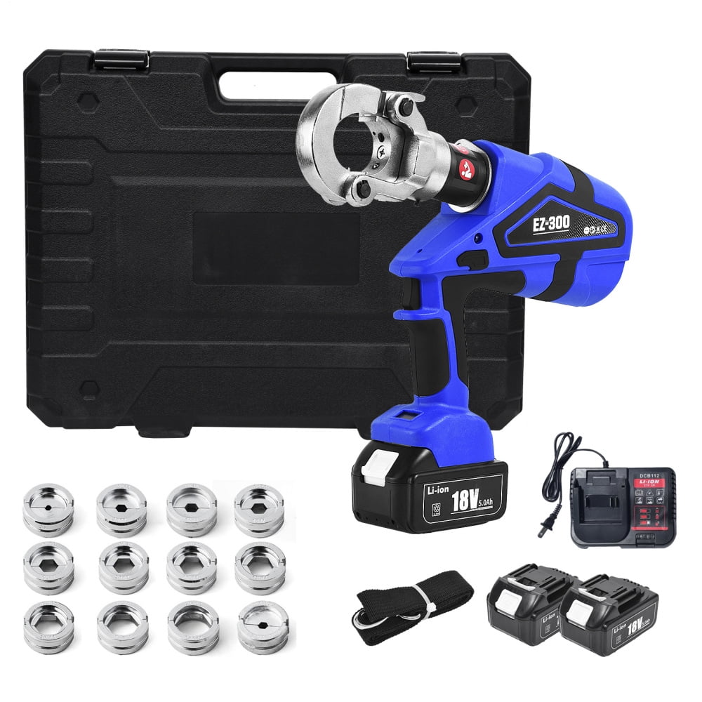 Hydraulic Crimping Tool with 12 Dies, Battery Terminal Crimper for ...