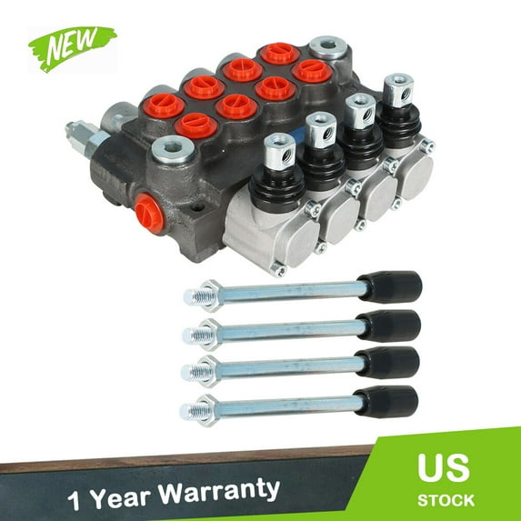 Hydraulic Directional Control Valve 4 Spool 11gpm, Double Acting ...