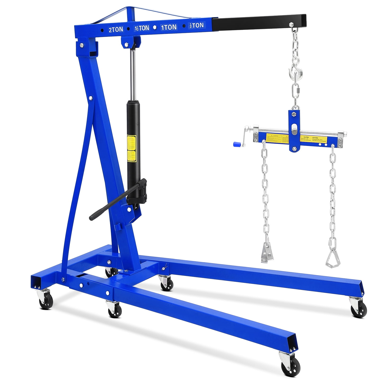Hydraulic Engine Hoist with Lever 2 Ton (4400LB), Heavy Duty Folding ...