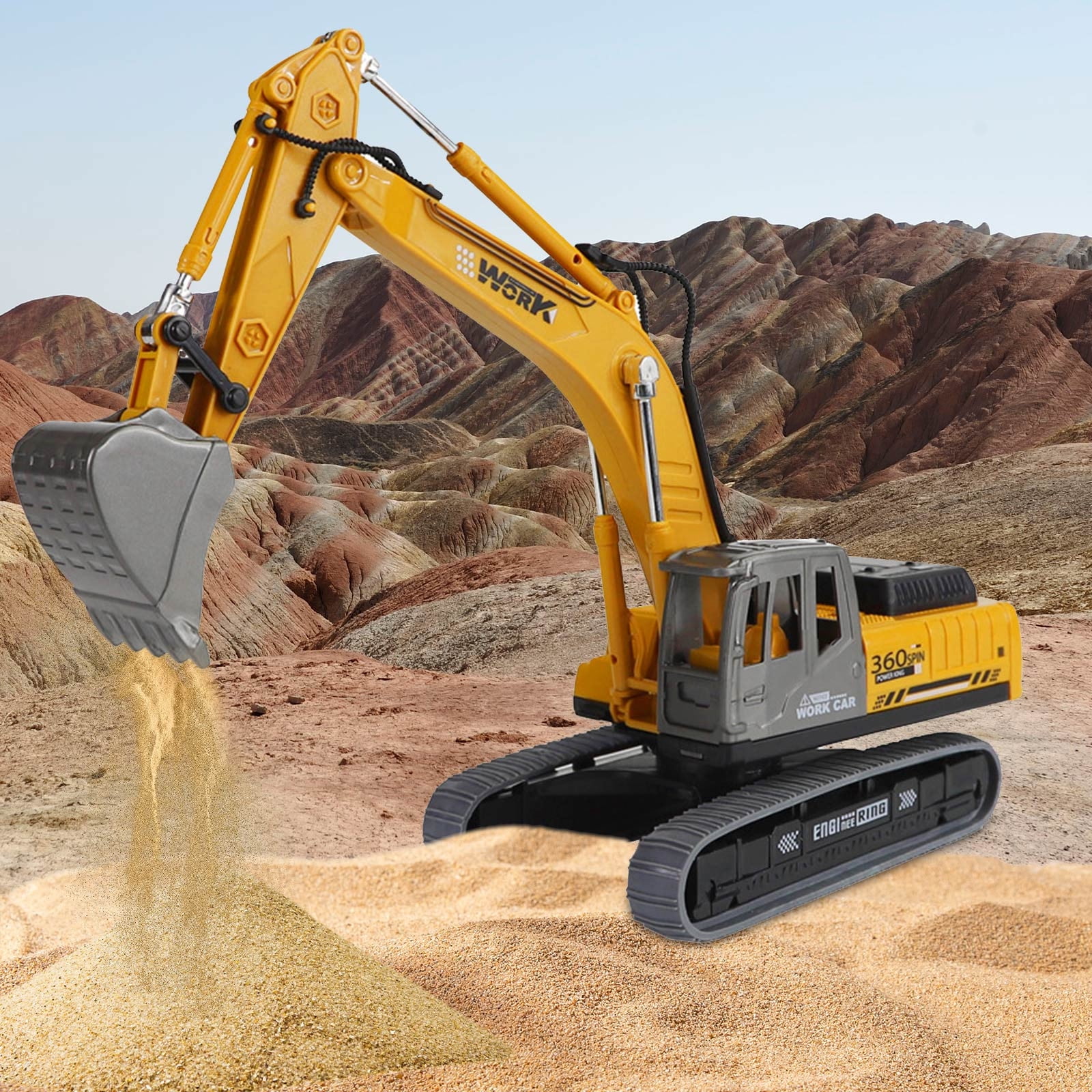 Hydraulic Excavator Toy Model | Heavy Duty Diecast Alloy Construction ...