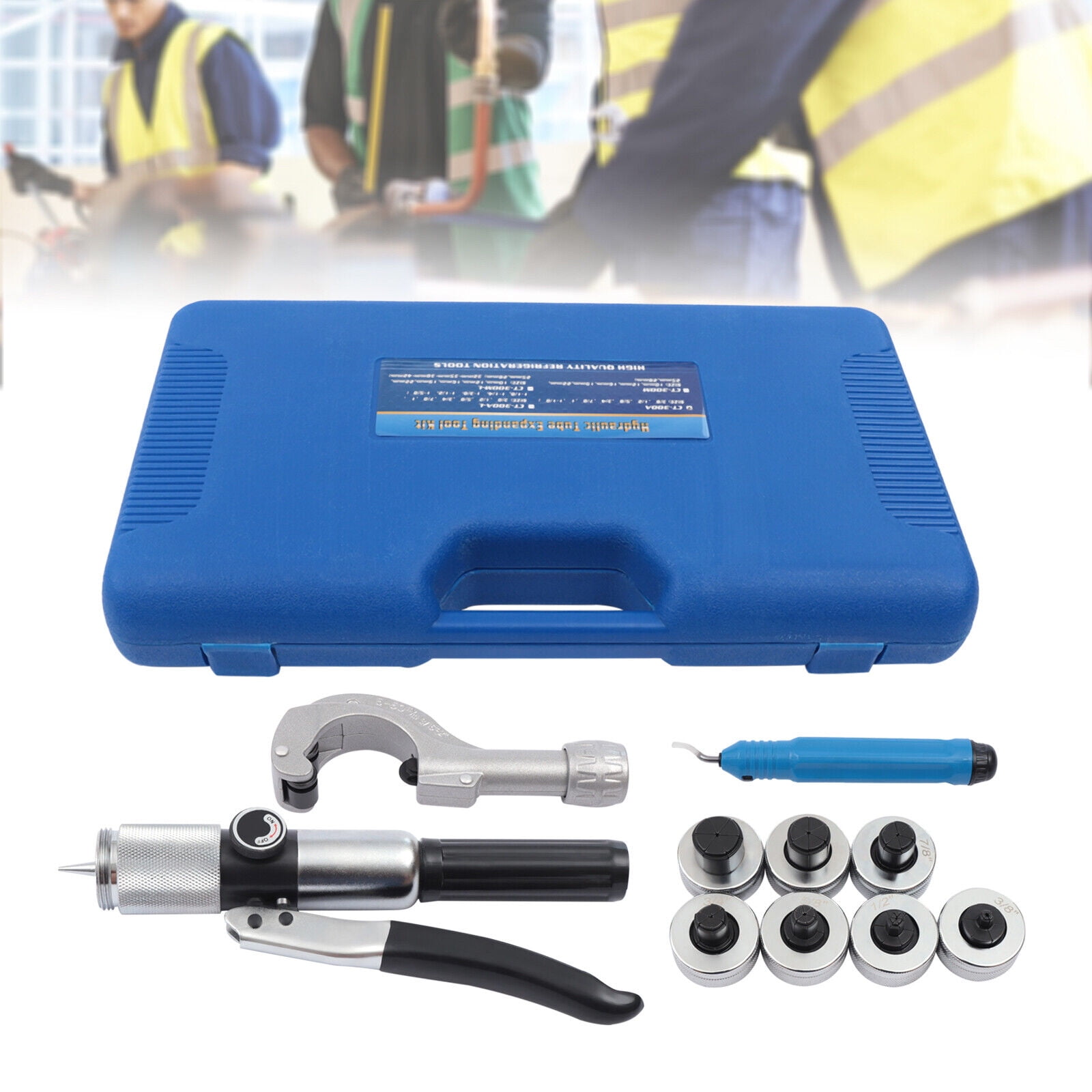 Hydraulic Expander Kit HVAC for Copper Tube Expander Tool W/3/8"-1-1/8 ...