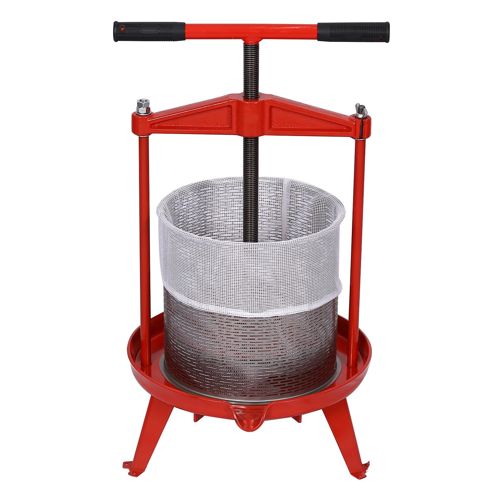 Hydraulic Fruit and Wine Press, 3.69 Gallon/14 L Stainless Steel Apple ...