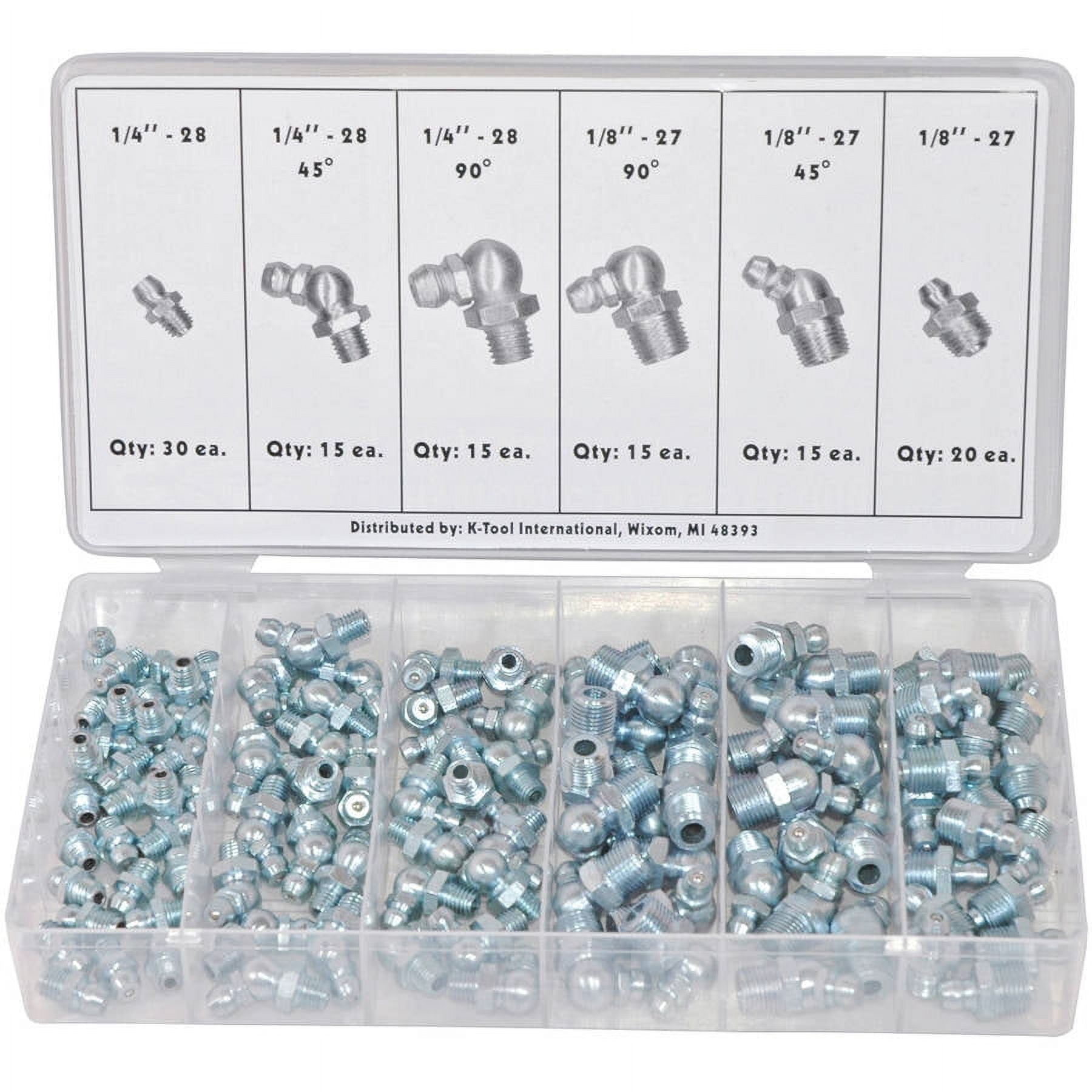 Hydraulic Grease Fitting Assortment, 100-Piece - Walmart.com