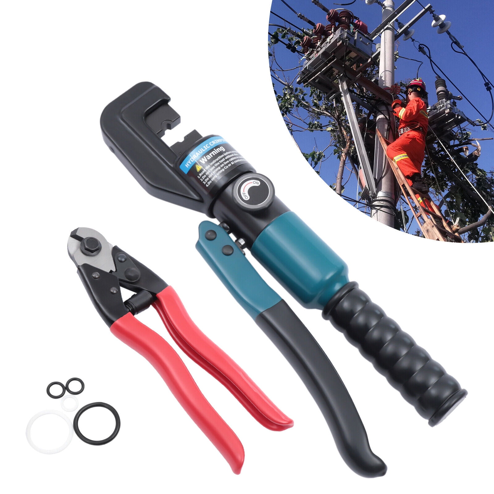 Hydraulic Hand Crimper Tool 1/8" Dies 8T Stainless Steel Cable Railing ...