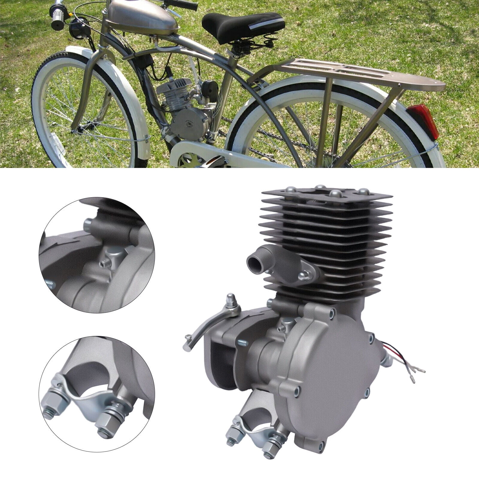 Hydraulic Handle 100CC Bicycle Motorized 2-Stroke Gasoline Bike Engine ...
