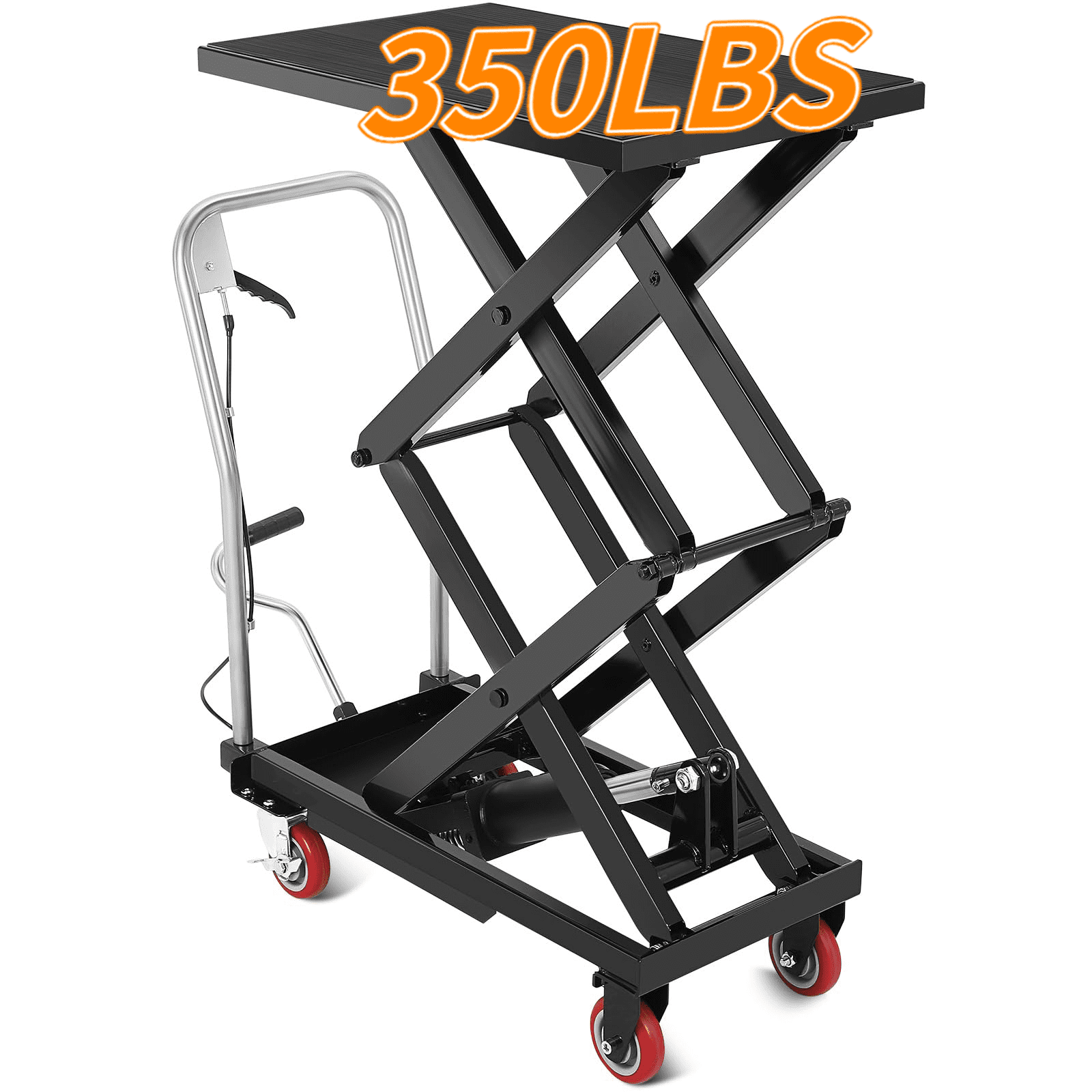 Hydraulic Lift Cart - 350 LBS Capacity - Adjustable Scissor Lift Table ...
