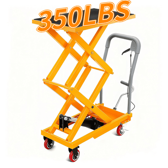 Hydraulic Lift Cart - 350 LBS Capacity - Adjustable Scissor Lift Table ...