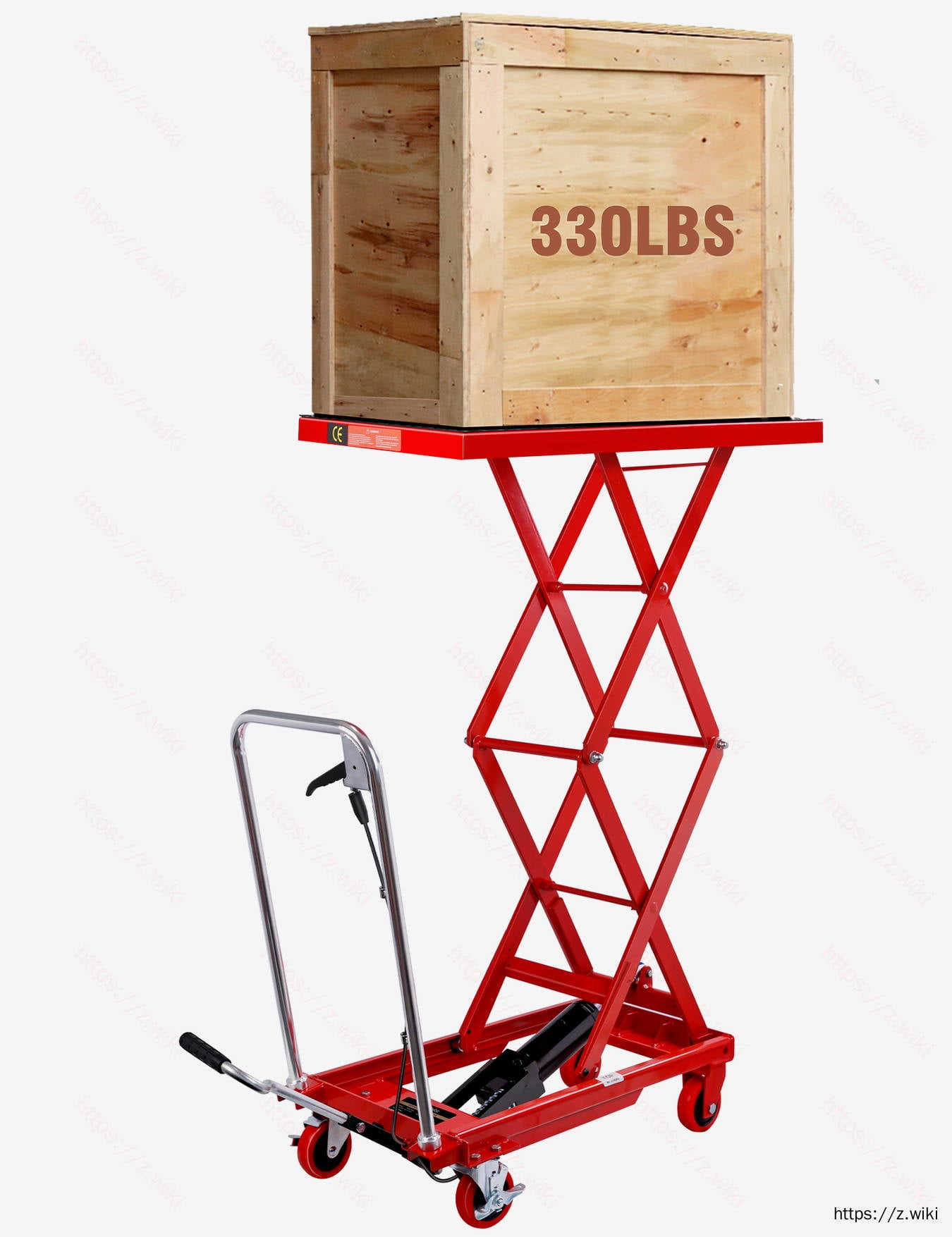 Hydraulic Lift Table Cart 330lbs 10.6''-50'' Lifting Range Double Scissor Manual - Walmart.com
