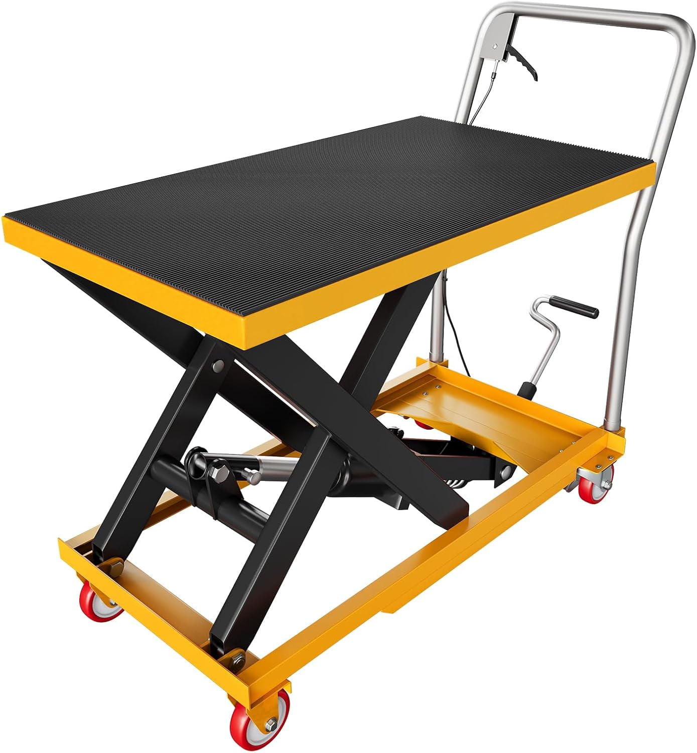 Hydraulic Lift Table Cart 500 lbs Capacity 28.5 In Manual Scissor Lift ...