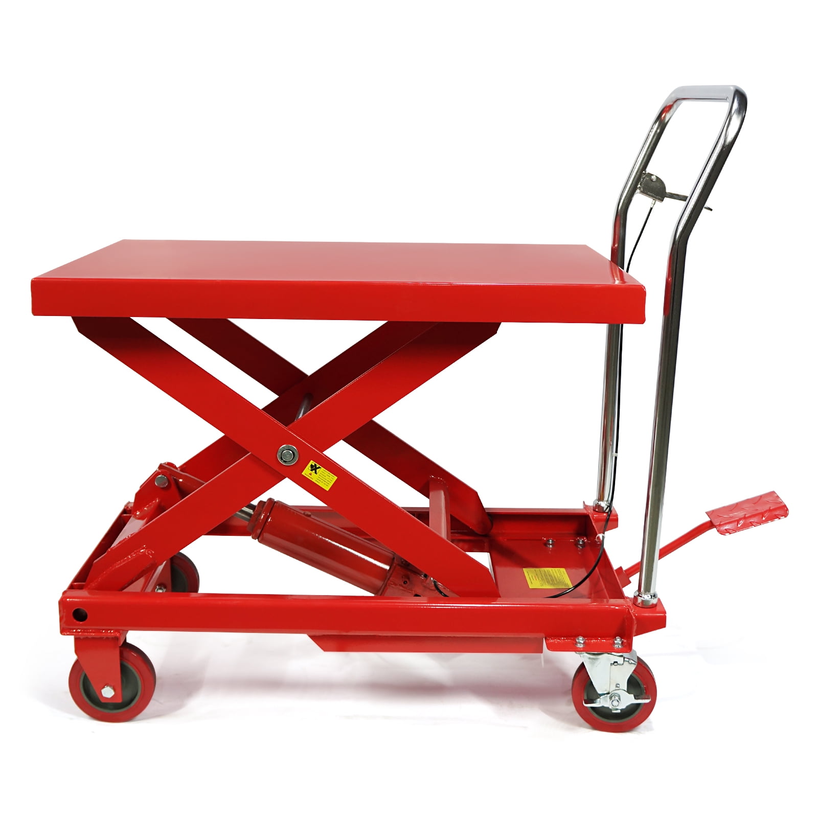 Hydraulic Lift Table Cart 500LBS Double Scissor Lift Table, Cart Lift ...