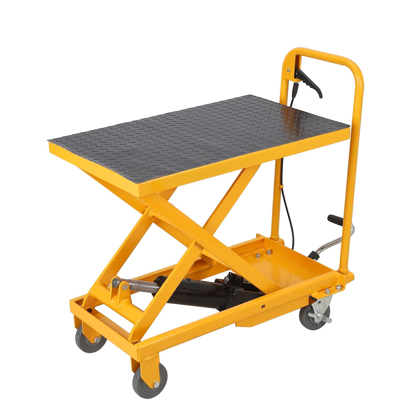 Hydraulic Lift Table Cart, 500lbs Capacity 28.4" Lifting Height, Manual ...