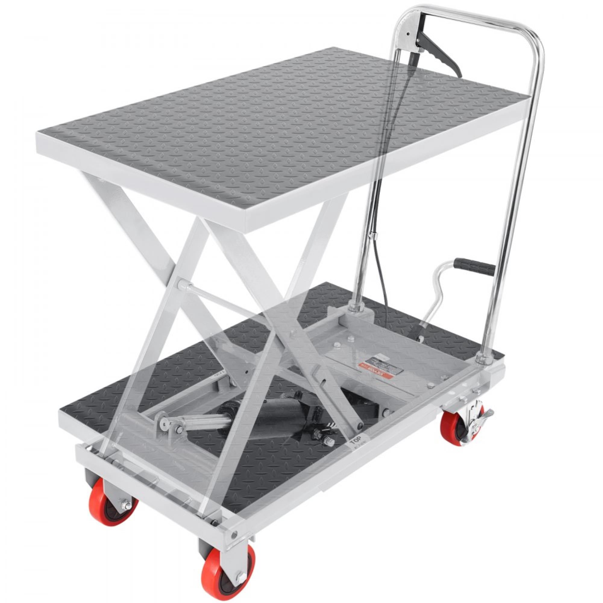 Hydraulic Lift Table Cart - 500lbs Capacity, 28.5 Lifting Height ...
