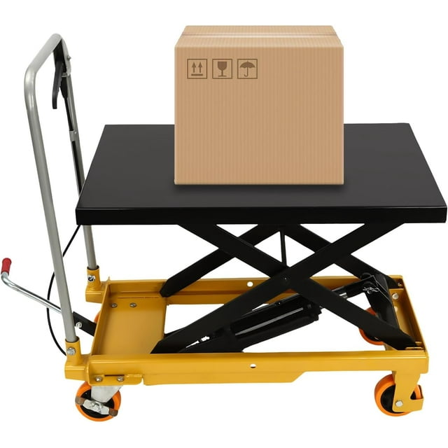Hydraulic Lift Table Cart,500lbs Capacity Single Scissor Lift Table W ...