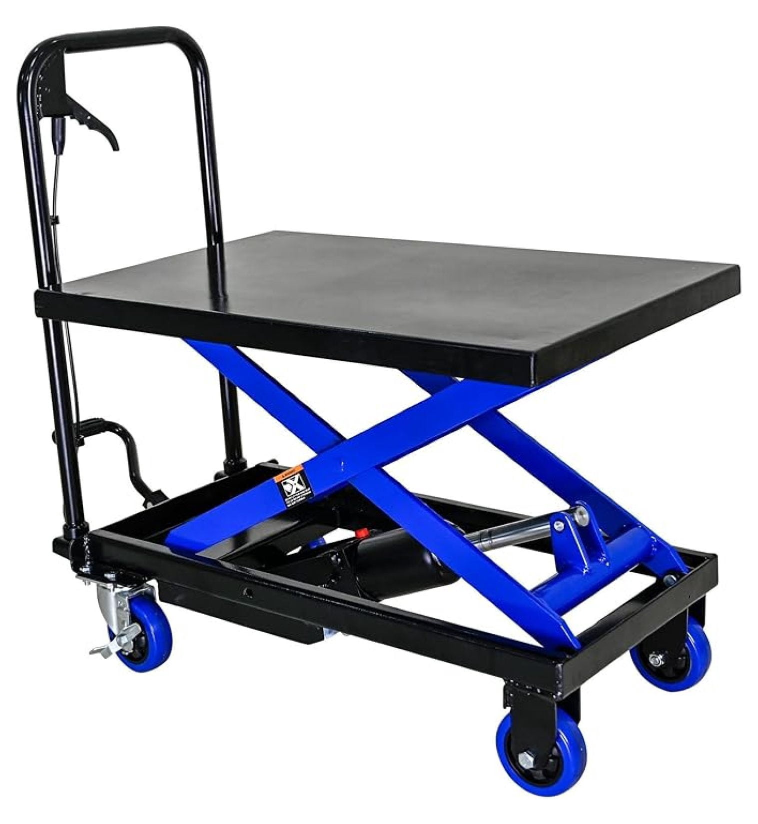 Hydraulic Lift Trolley, Hydraulic Lift Table Cart with 4 Wheels ...