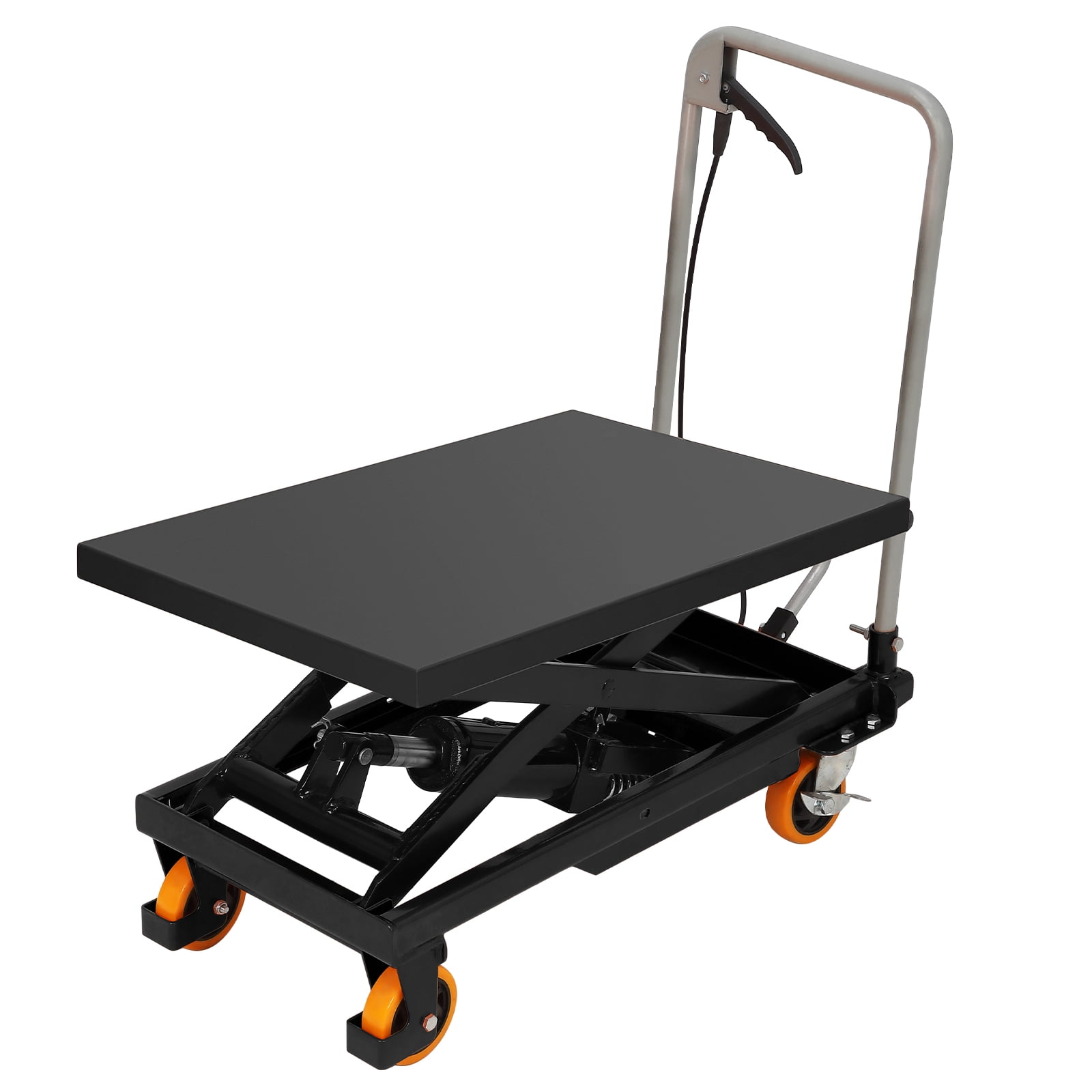Hydraulic Lift Truck, 500 Lb Capacity 28.5" Lift Height, Manual Single ...