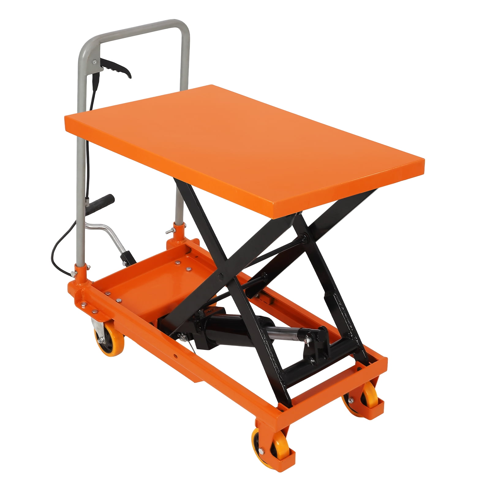Hydraulic Lift Truck, 500 Lb Capacity 28.5" Lift Height, Manual Single ...