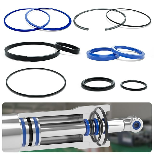 Hydraulic Log Splitter Cylinder Rebuild Seal Kit for 4.0"Bore x 1.75 ...