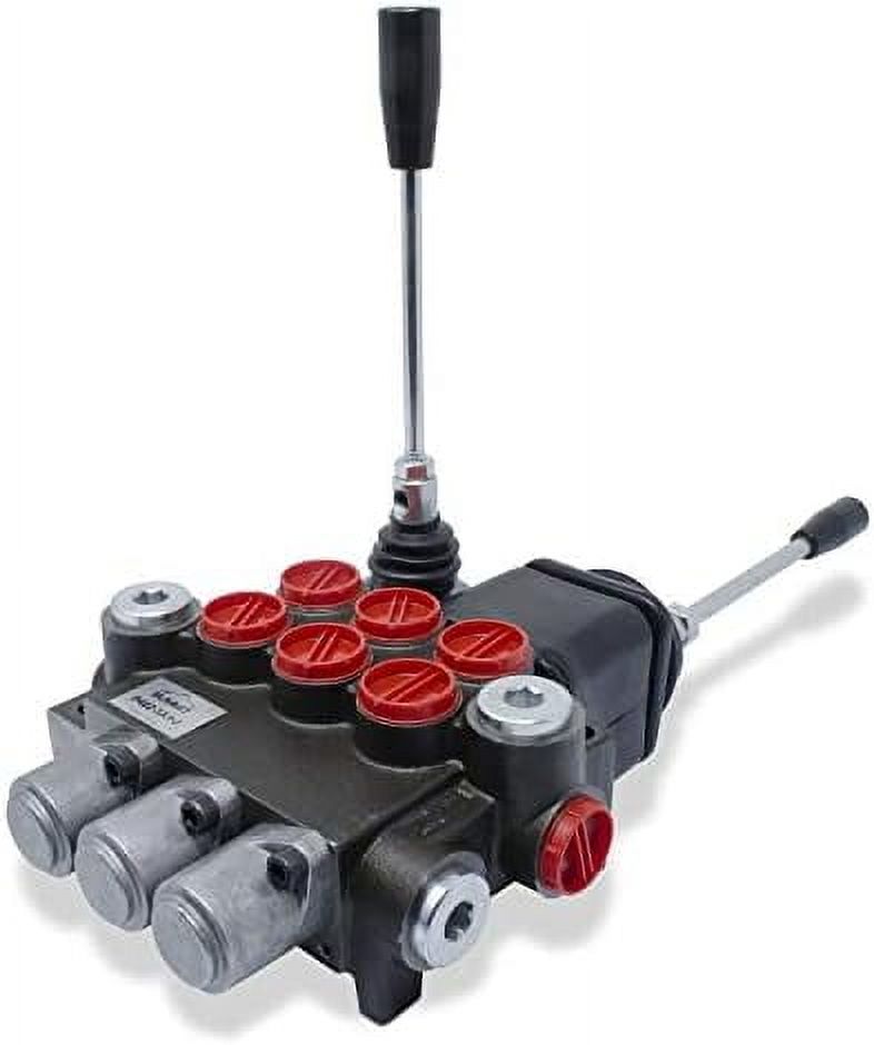 Hydraulic Monoblock Directional Control Valve, 3 Spool, Joystick Handle ...