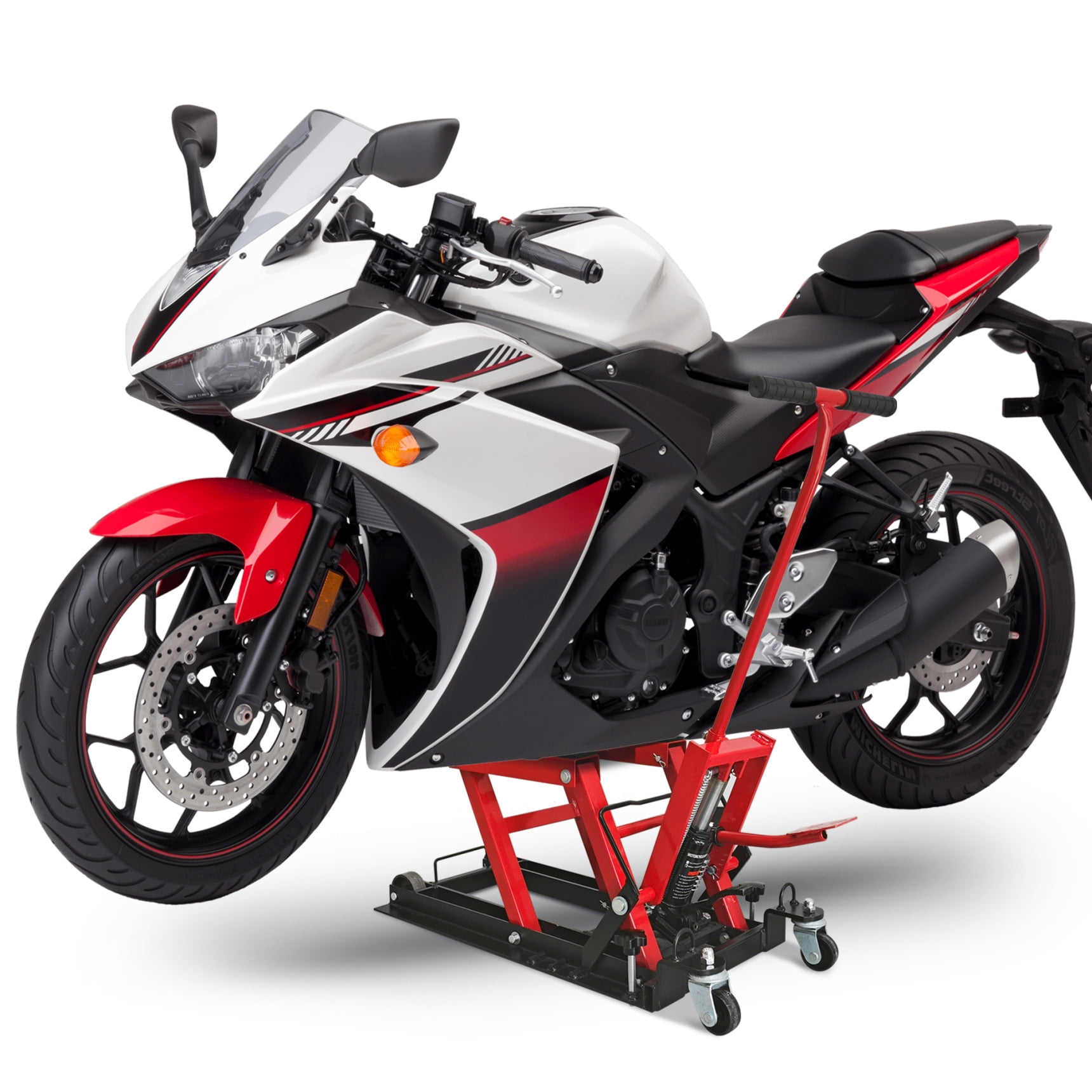 Hydraulic Motorcycle Lift Jack, 1500 LBS Capacity Portable Motorcycle ...
