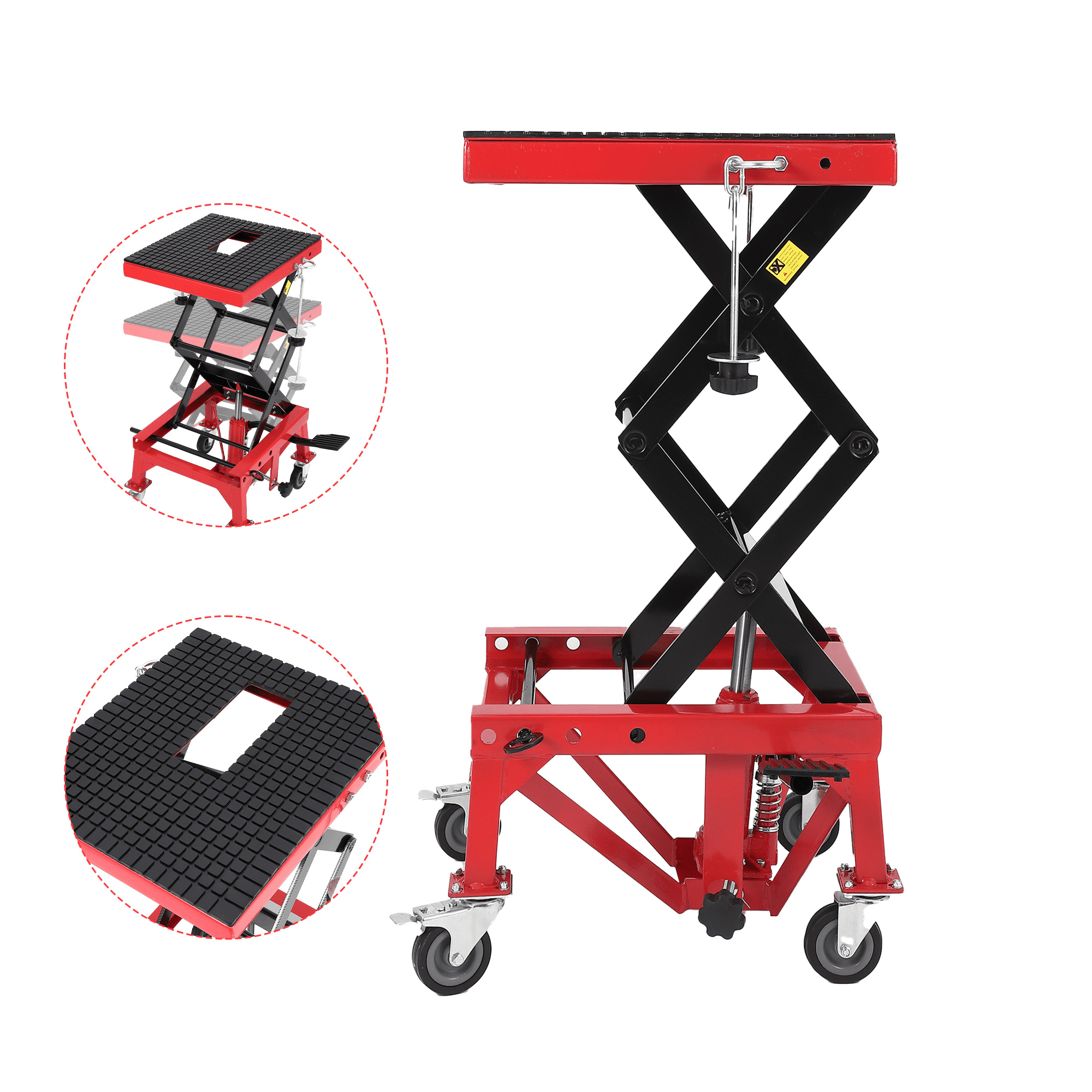 Hydraulic Motorcycle Lift Table 350 LBS Capacity Motorcycle Scissor ...