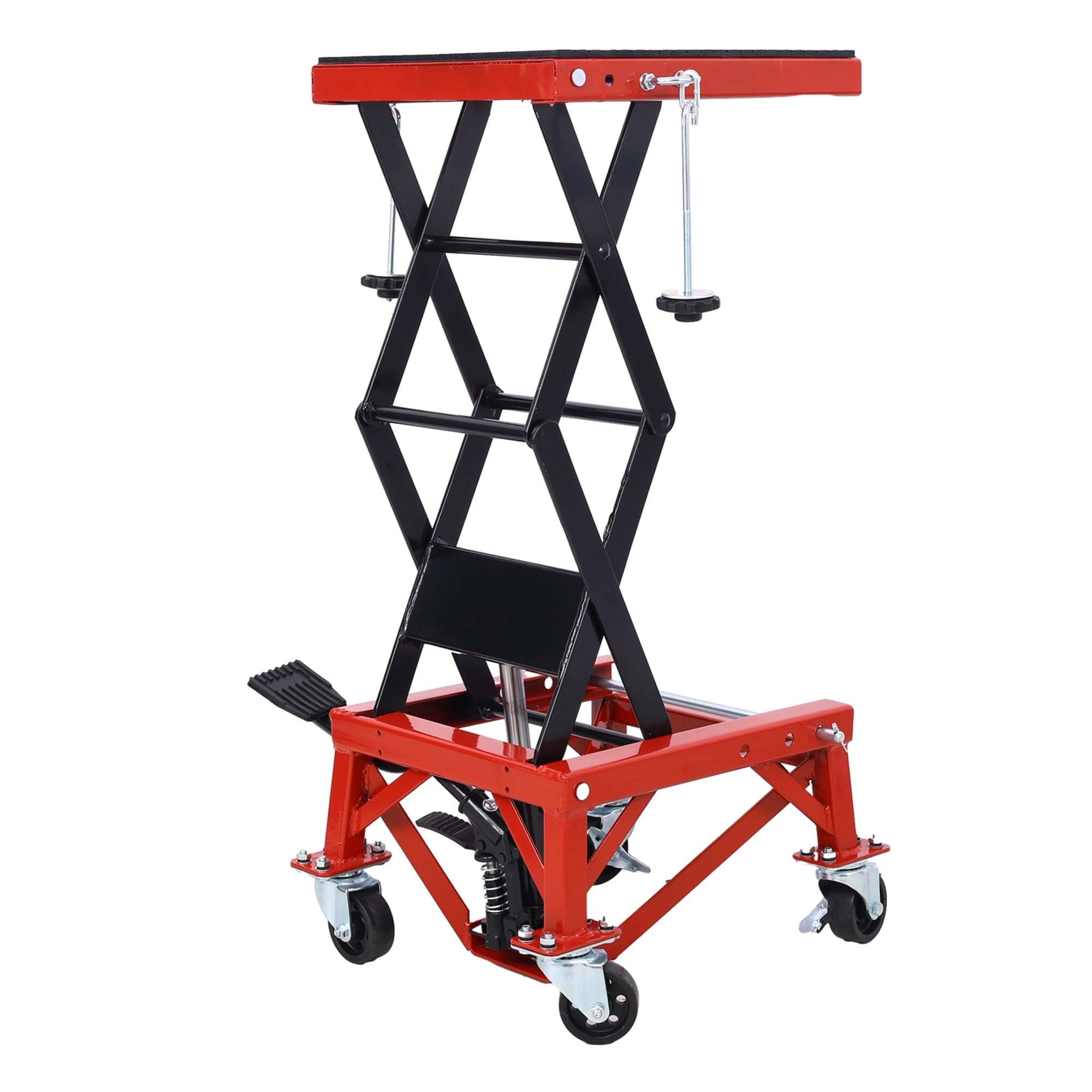 Hydraulic Motorcycle Scissor Jack Lift Foot Step Wheels for Small Dirt ...