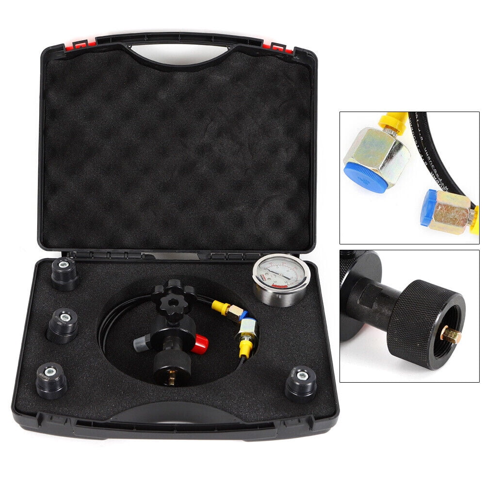 Hydraulic Nitrogen Accumulator Charging Pressure Test Kit with 1 Gauges ...