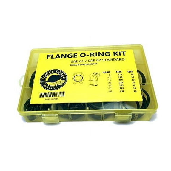 Hydraulic O-Ring Kit Flange Fittings 70 Pieces (7 Common Sizes) SAE ...