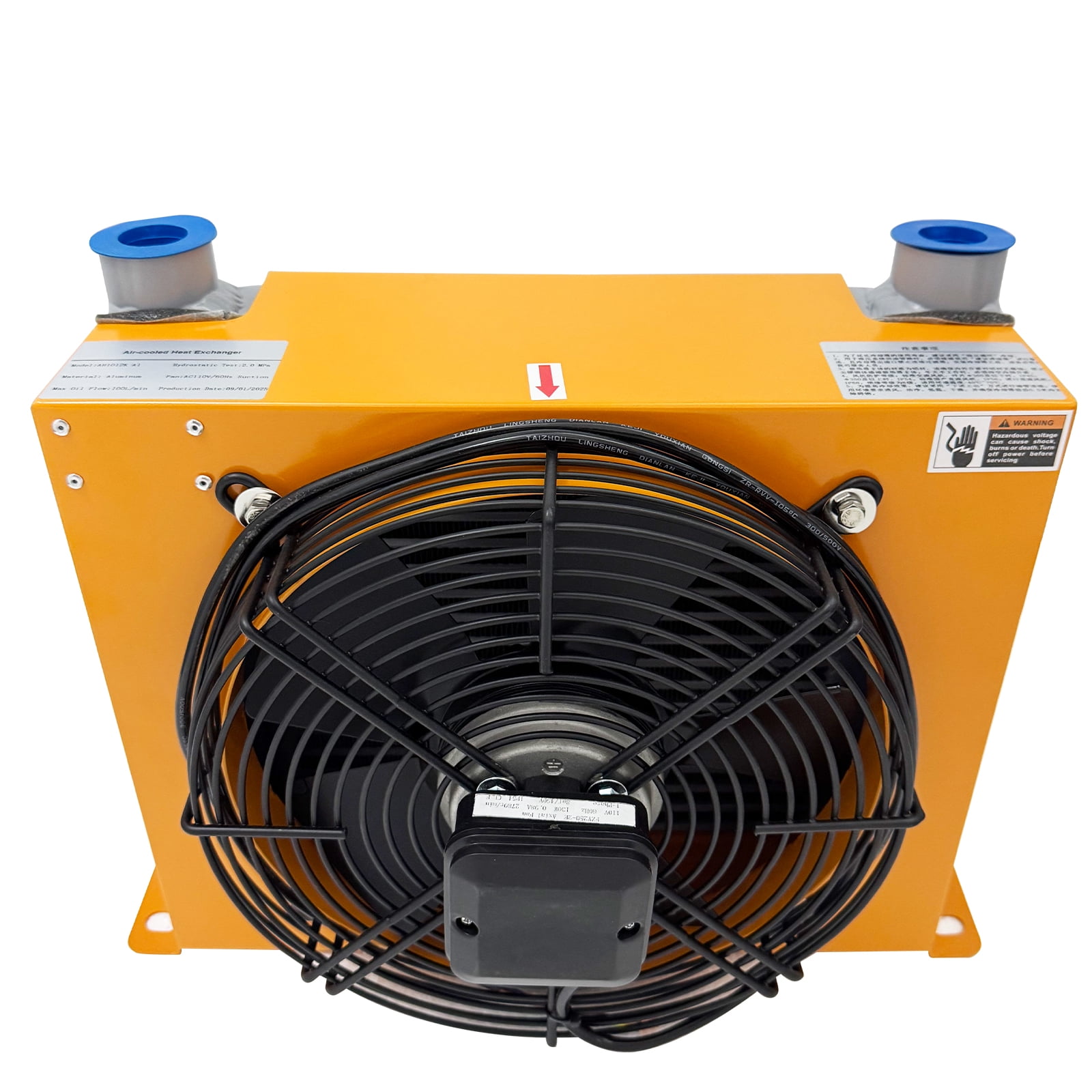 Hydraulic Oil Cooler 110V Aluminum Radiator Oil Cooling Fan 100L/min ...