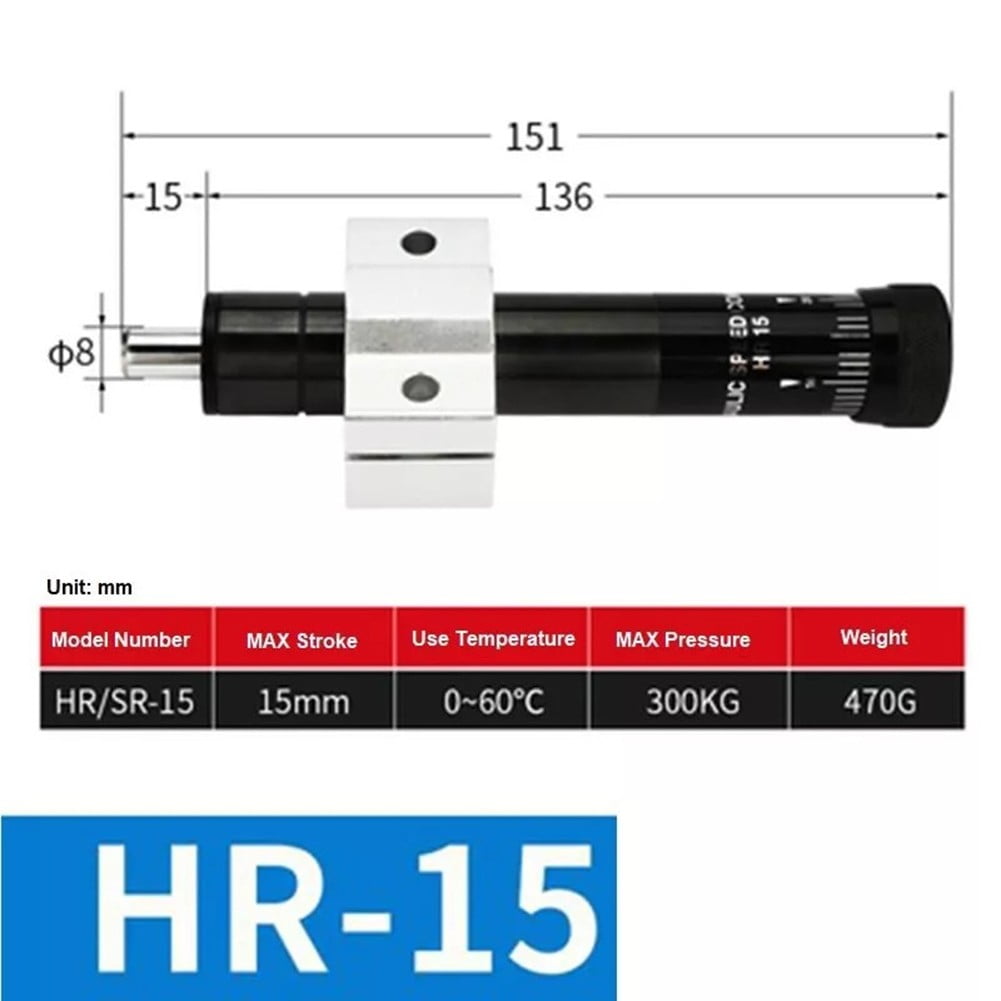 Hydraulic Oil Pressure Buffer Damper Cylinder Spring Adjustable AC0806 ...