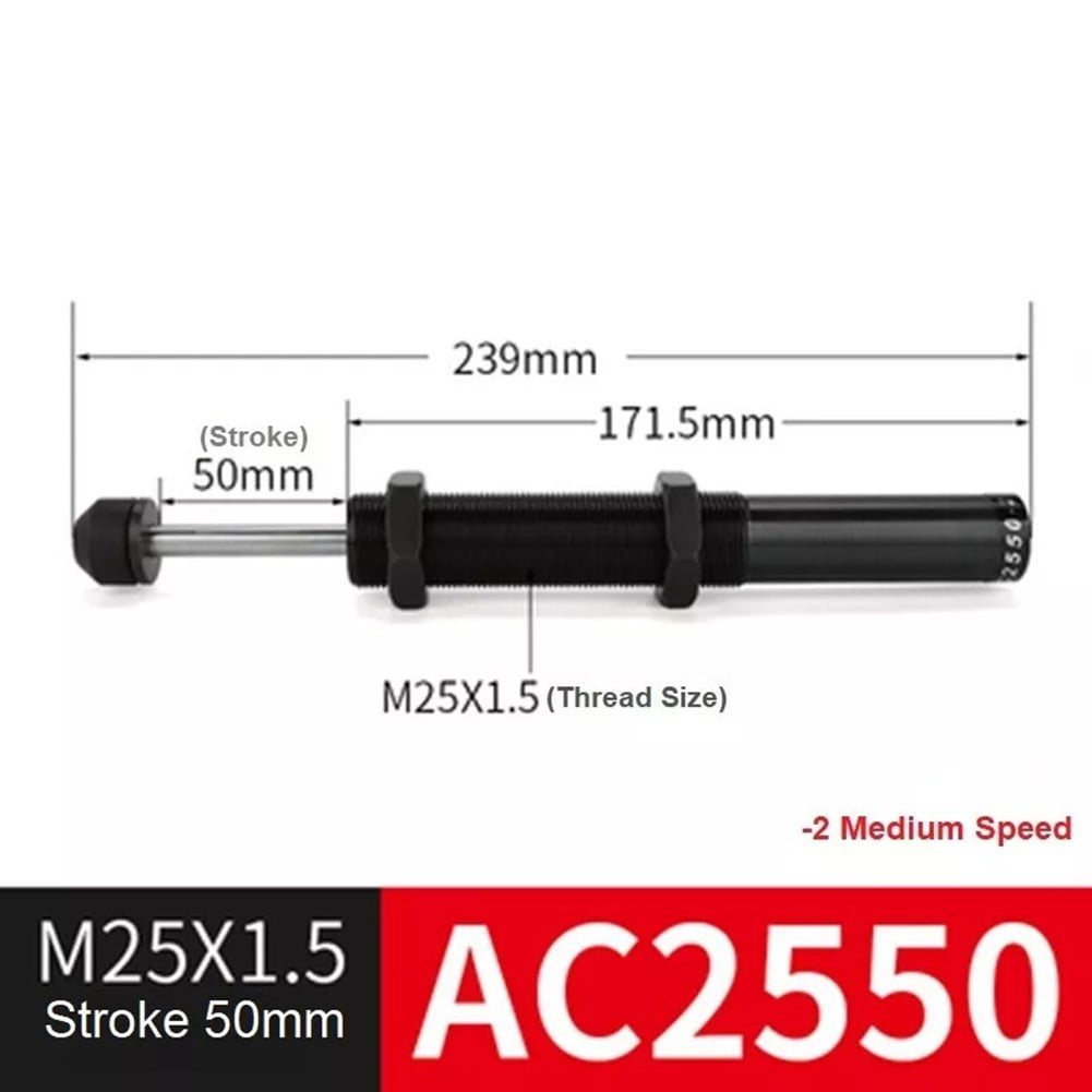 Hydraulic Oil Pressure Buffer Damper Cylinder Spring Adjustable AC0806 ...