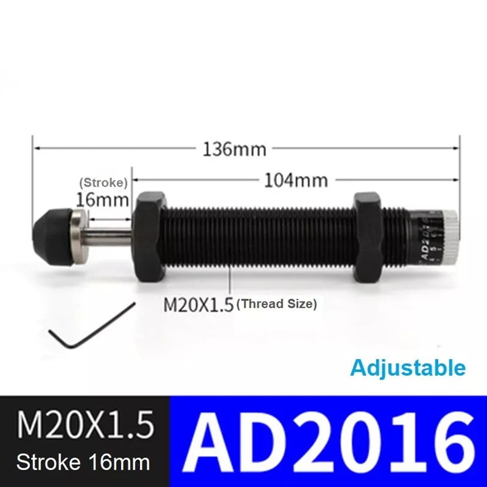 Hydraulic Oil Pressure Buffer Damper Cylinder Spring Adjustable Ac0806 ...