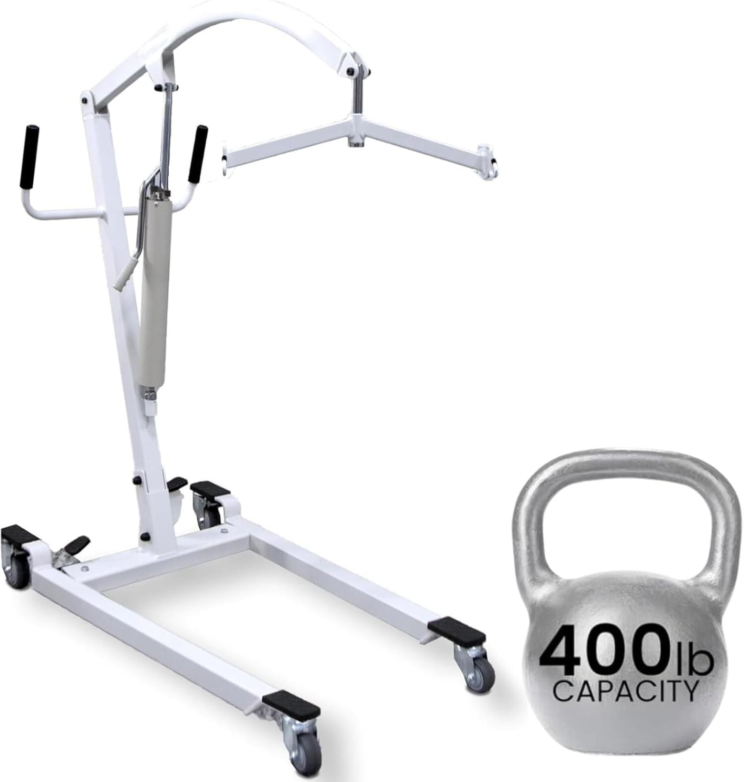 Vive Hydraulic Patient Lift, 400 lb Capacity – Manual Medical Transfer ...